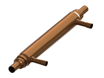 ECOICE SLHE Series Refrigerant Suction Line Copper Desuperheater