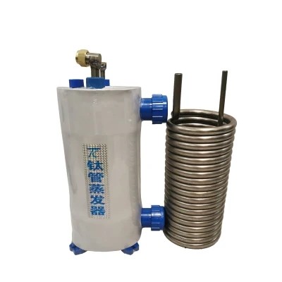 PVC shell and titanium tube coil heat exchanger condenser seafood ...